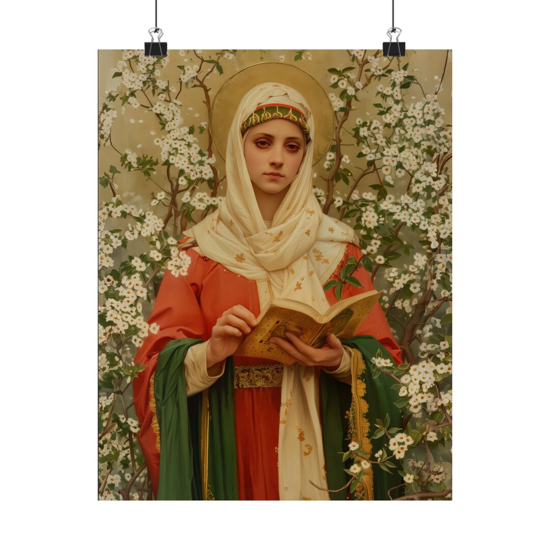 Saint Amelia / Saint Amalberga - Sanctified Souls Print - Multiple ...