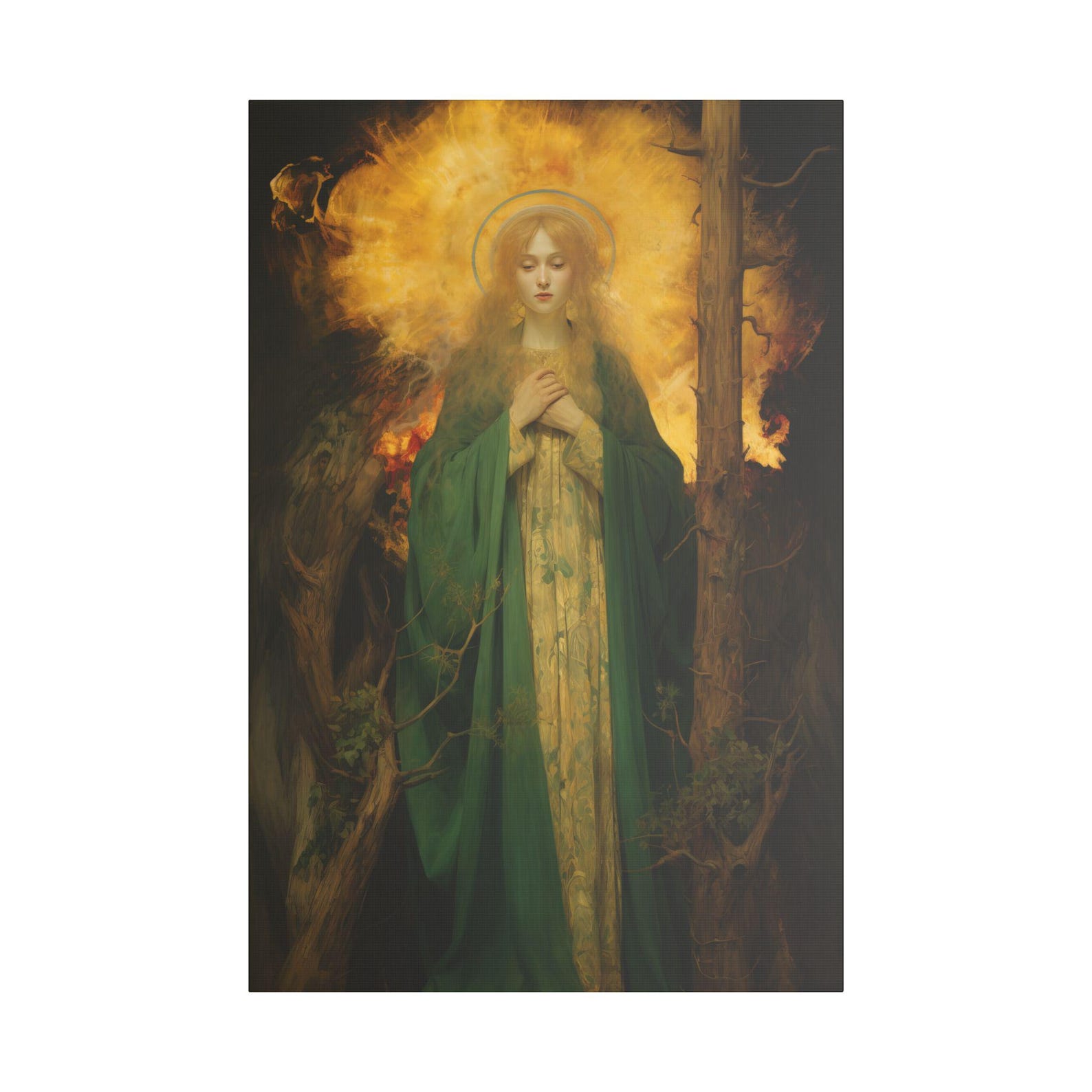 Saint Afra Canvas Print - Multiple Sizes - Catholic Home Art - Museum ...