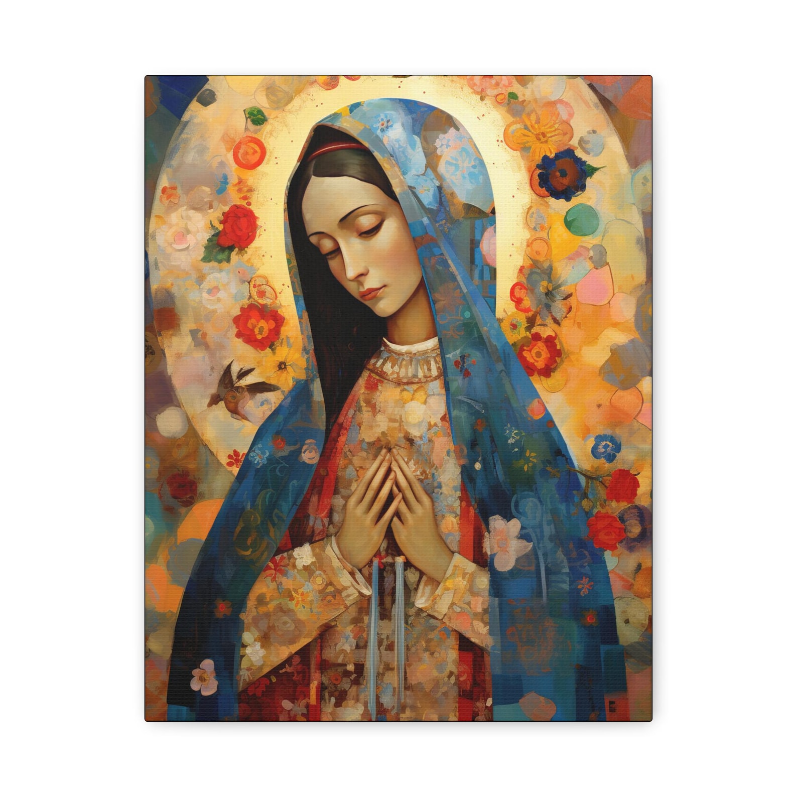 Mary's Silent Blessing - Museum Wrapped Canvas - Sanctified Souls Print ...