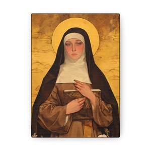 Saint Catherine of Bologna - Gallery Wrapped Canvas - Print - Religious ...