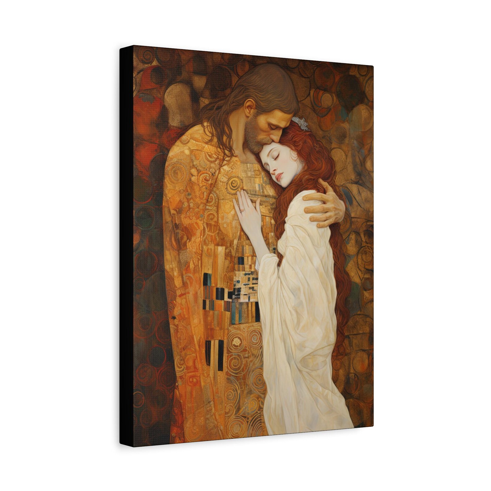 Transcendent Devotion: Christ Embracing Mary Magdalene Museum Wrapped ...