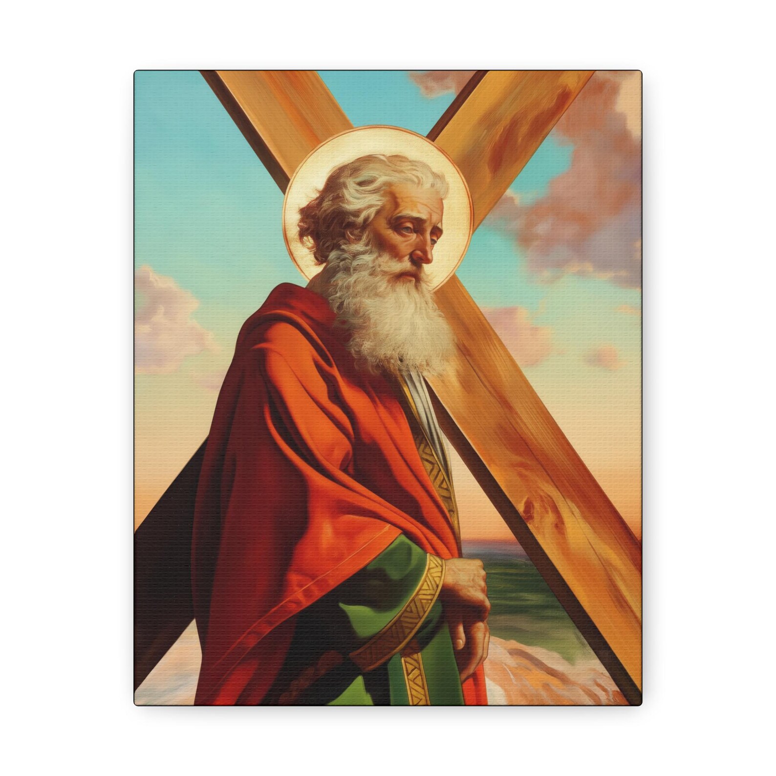 Saint Andrew the Apostle - Gallery Wrapped Canvas - Print - Religious ...