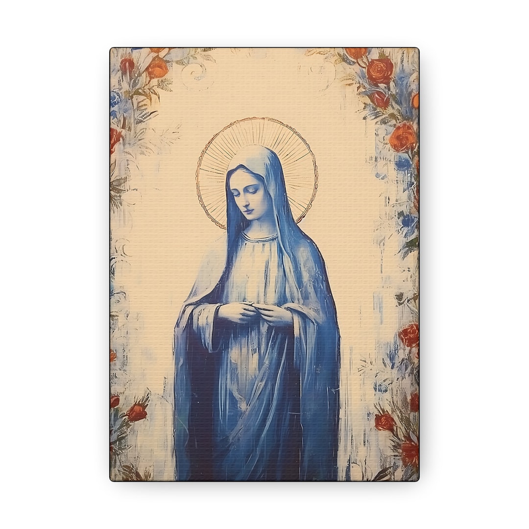Mary the Blessed Virgin - Gallery Wrapped Canvas - Sanctified Souls ...