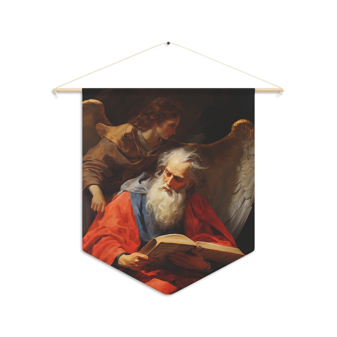Saint Matthew Wall Banner / Wall Hanging - Catholic Home Art - Large ...