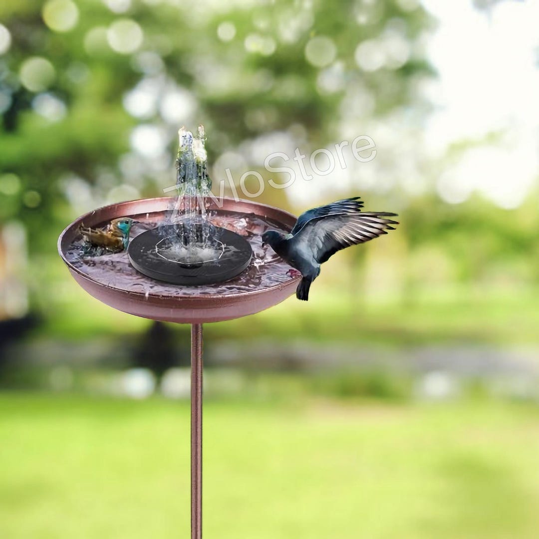 Metal Bird Bath With Stake | Large Bird Bath | Hummingbird Bath ...