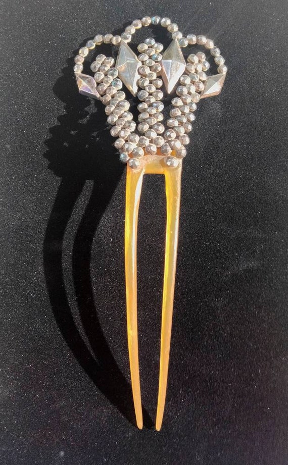 Vintage victorian cut steel - Gem