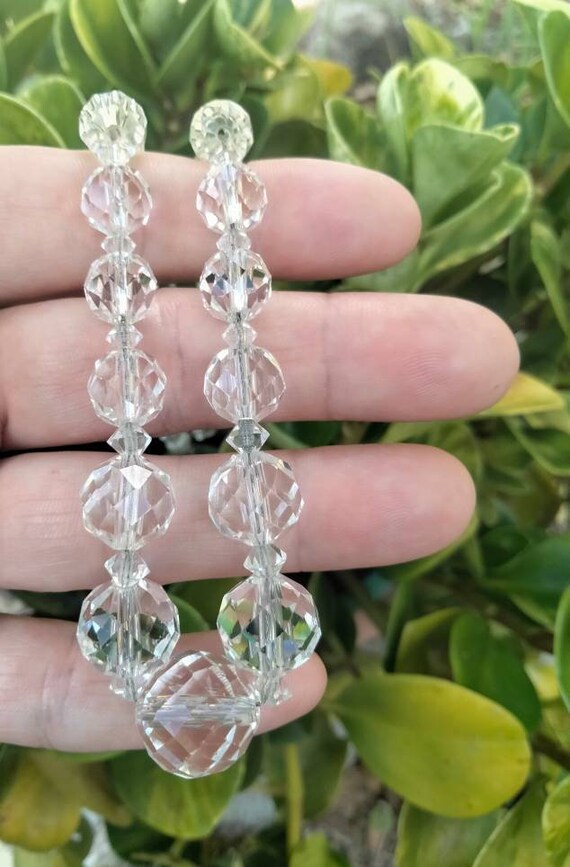 Vintage Art Deco Faceted LEAD CRYSTAL GLASS & ROSE QU… - Gem