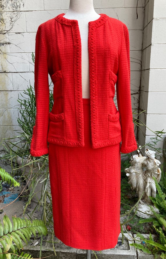 chanel vintage 1980s red - Gem