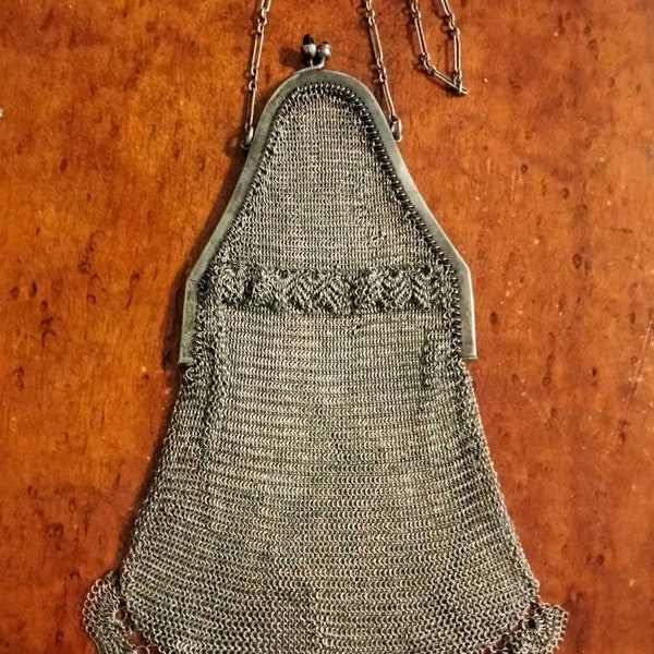 Vintage German Silver Chainmail Purse - Etsy