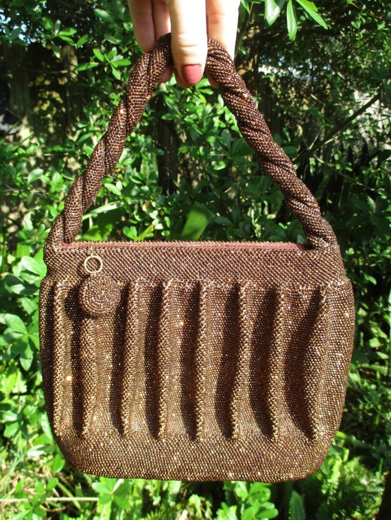 1940s vintage beaded handbag - Gem