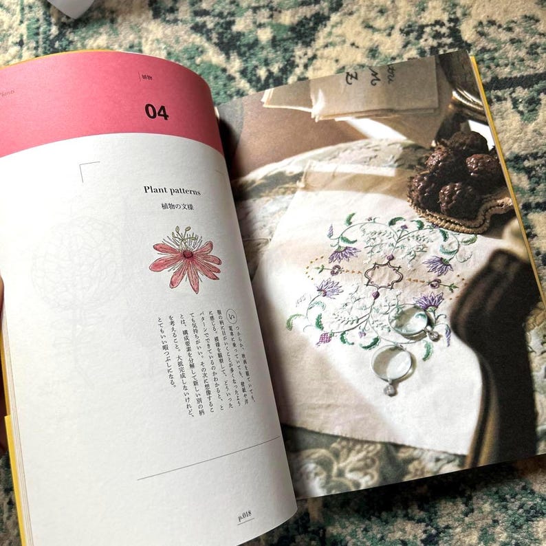 Japanese Embroidery Pattern Book – Botanical & Natural Science Motifs ...