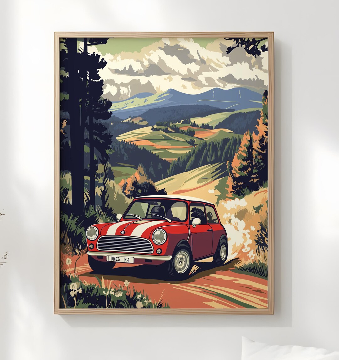 Mini Cooper Rally Car Model Vintage Racing Collectible Gift for Car ...