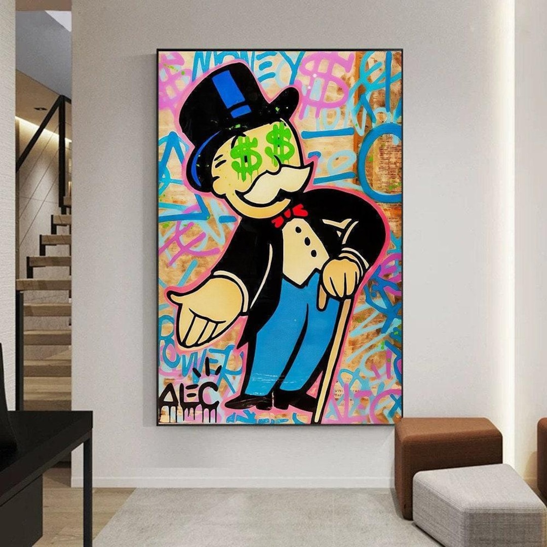 Alec Monopoly Graffiti Art Canvas Paintings on the Wall Art Posters and ...