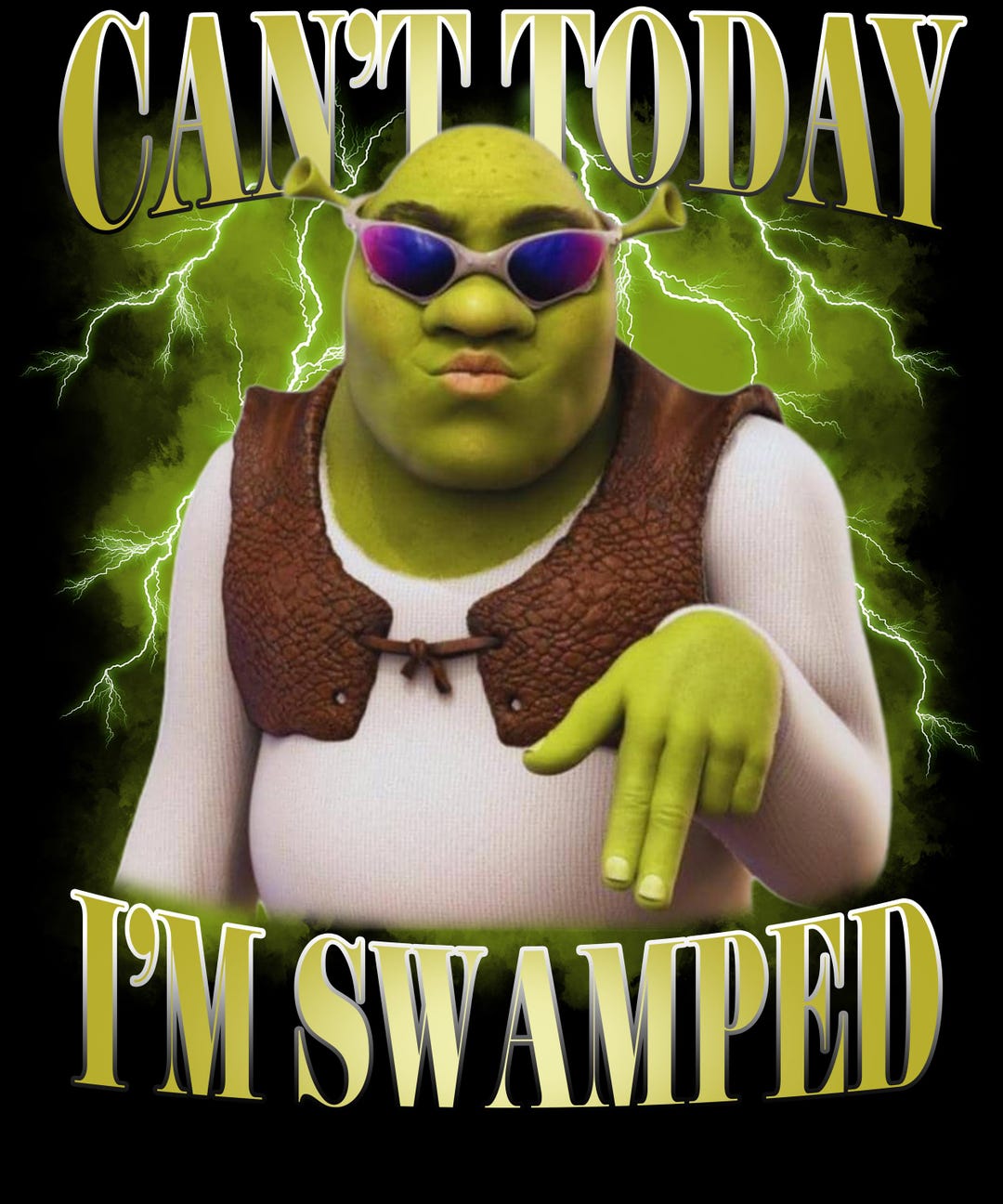 Can't Today I'm Swamped Png, Funny Trending Tee, Cant Today Im Swamped ...