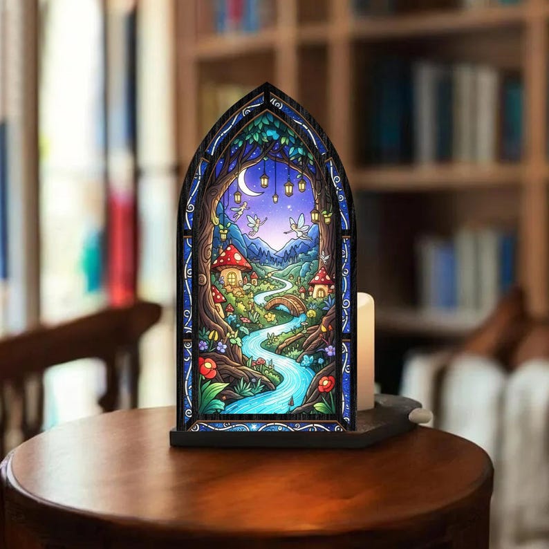 Magical Fairy Book Nook, Fairy House Bookshelf Decor, Fairy Book Nook ...