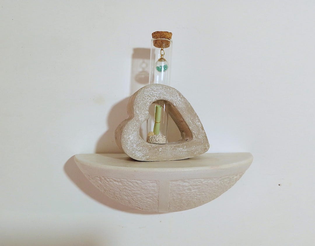 Floating Marble-cement Shelf/unique Design/decorative Shelf/wall Altar ...