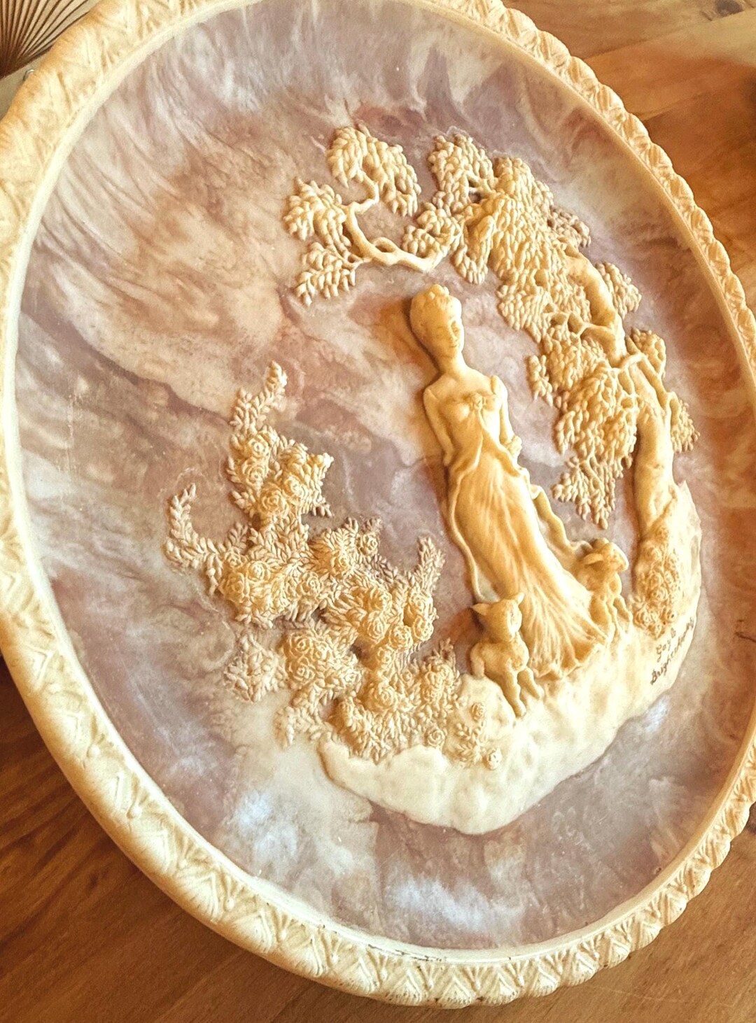 Vintage Incolay Studios Plate “she Walks in Beauty” by Gayle Bright ...