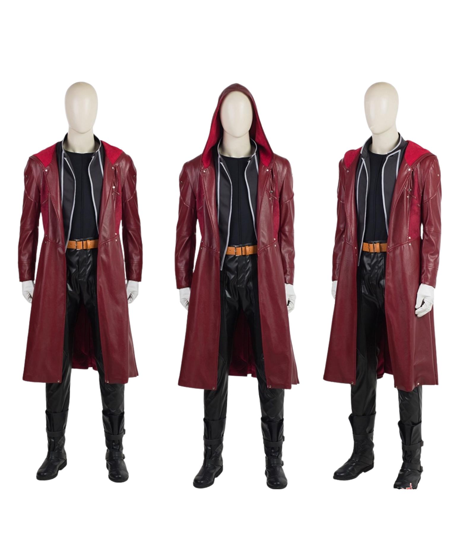 Edward Elric Red Hooded Leather Coat | Fullmetal Alchemist Cosplay ...