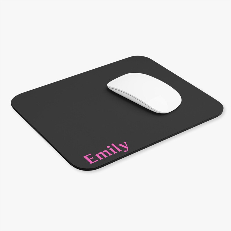Personalized Office Decor Mouse Pad, Custom Text or Name Mouse Pad ...