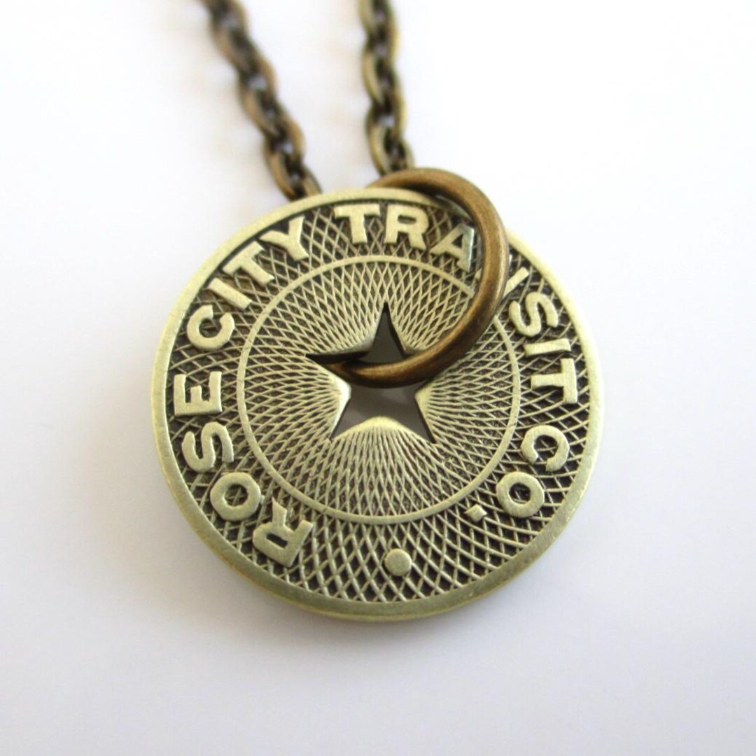 Portland, OR Transit Token Pendant Necklace Repurposed Vintage 1950's ...