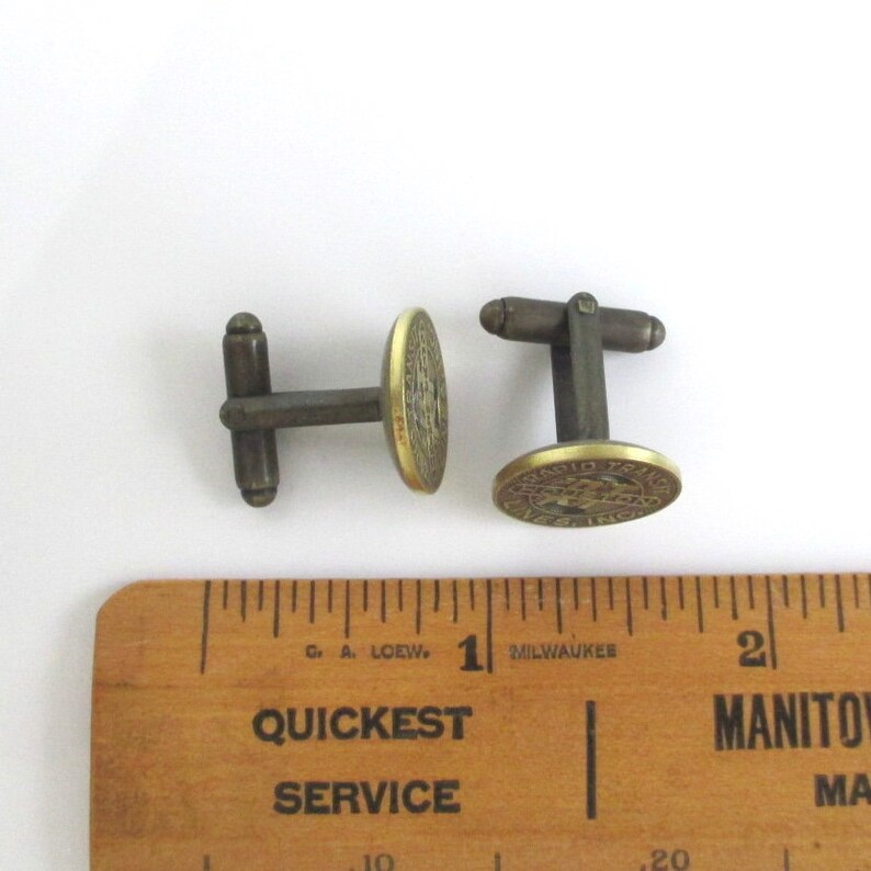 HOUSTON Transit Token Cuff Links Repurposed Vintage Rapid | Etsy