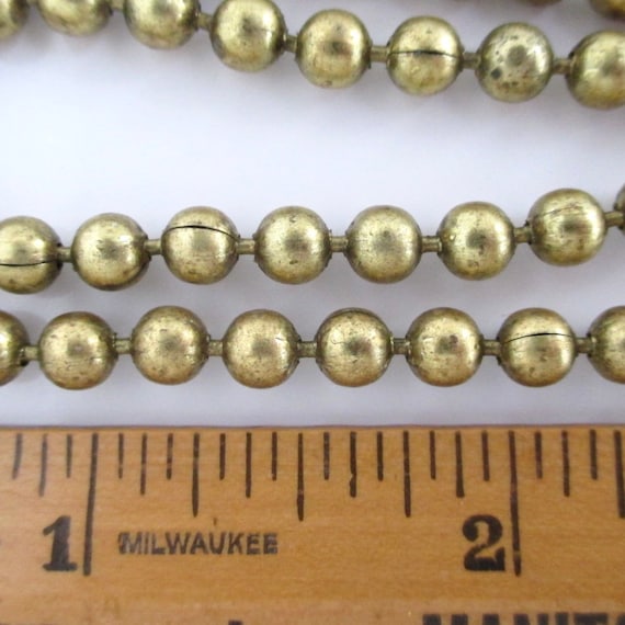 24" Solid Brass Bead / Ball Chain Necklace & Lobster … - Gem
