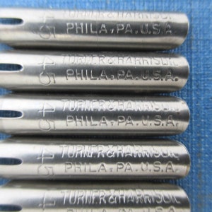 6 Vintage Dip Pen Nibs - No. 145 Fine Point Turner & Harrison Made in ...