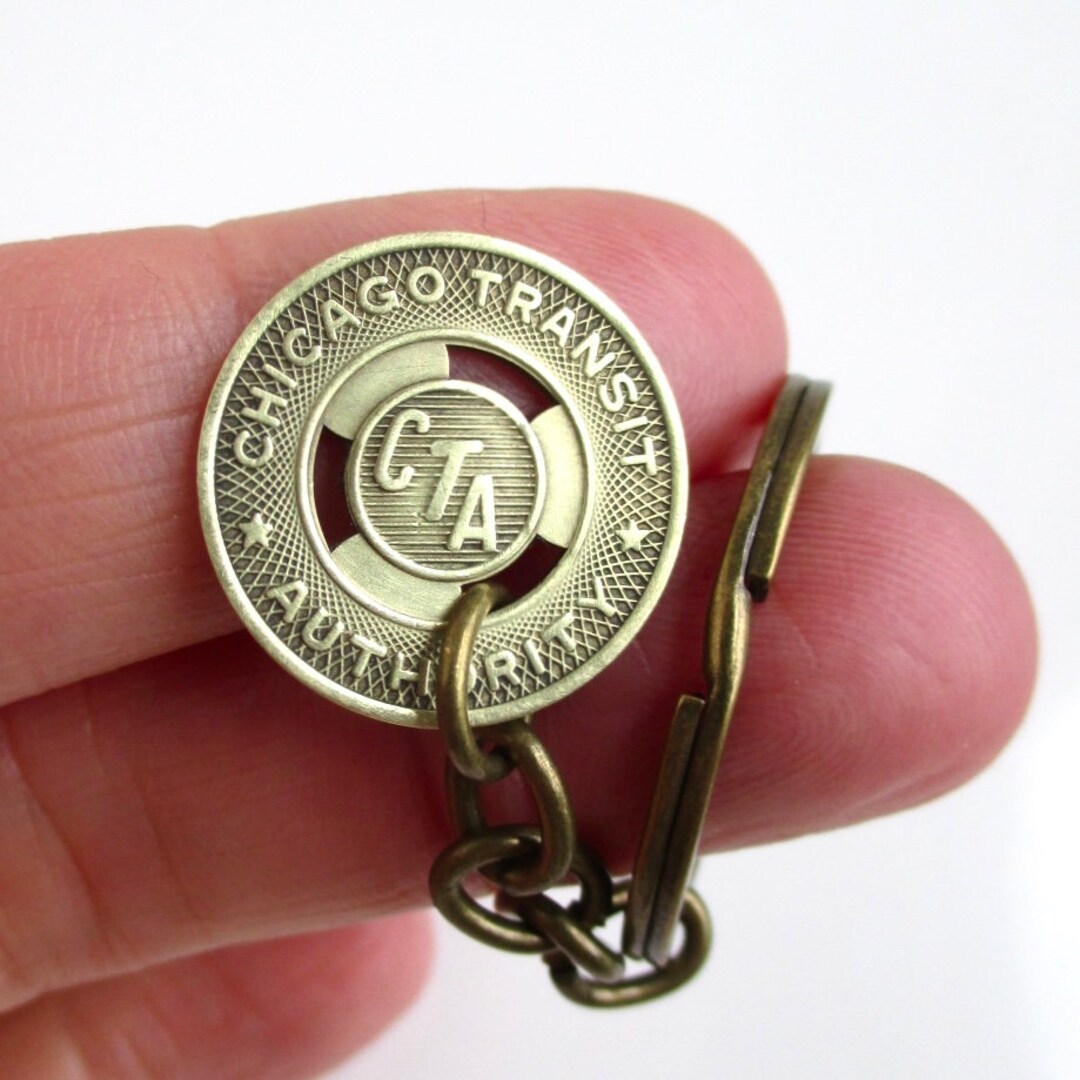 CHICAGO CTA Token Keychain Repurposed Vintage Transit Token - Etsy