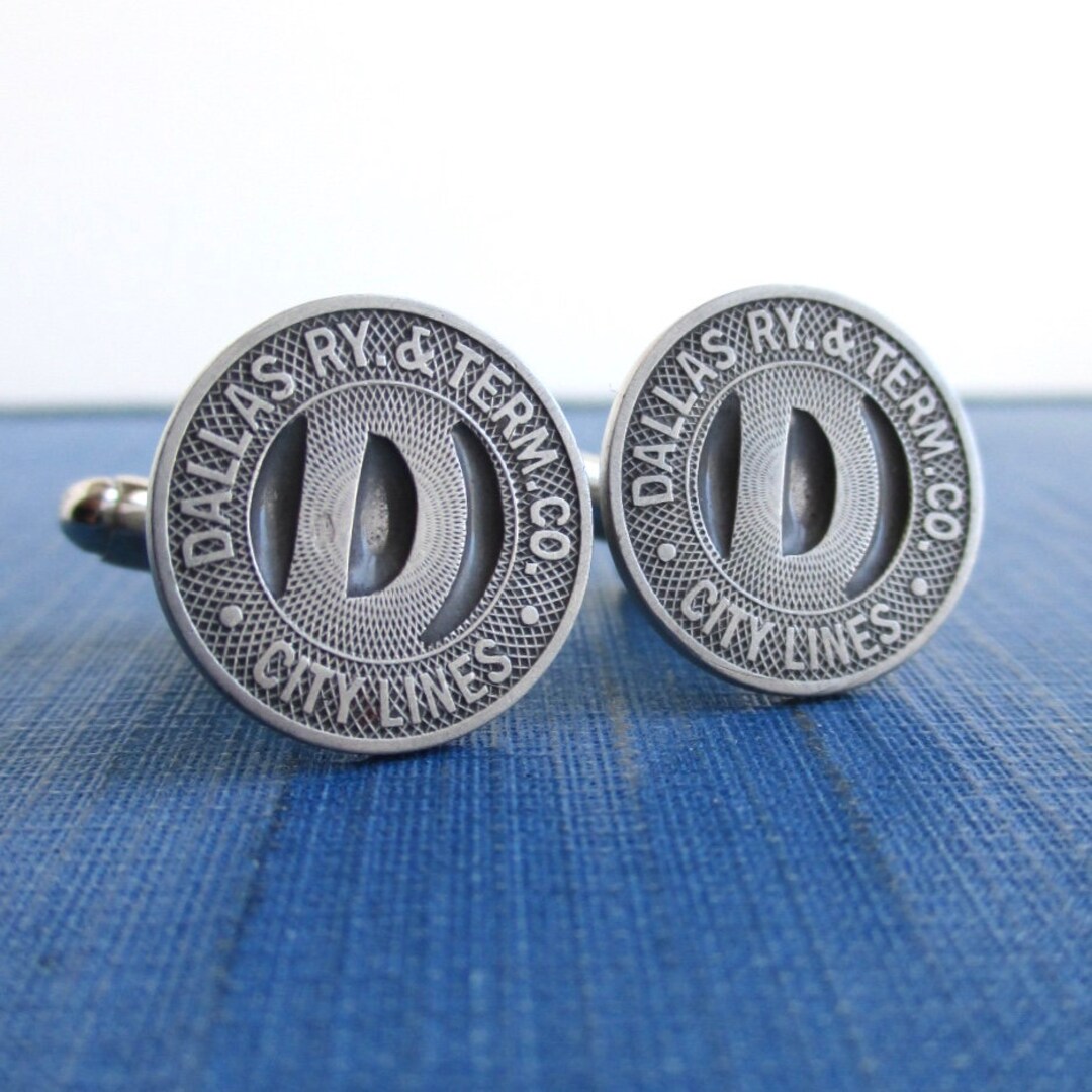 DALLAS Railway Token Cuff Links - Repurposed Vintage 1930's Transit ...
