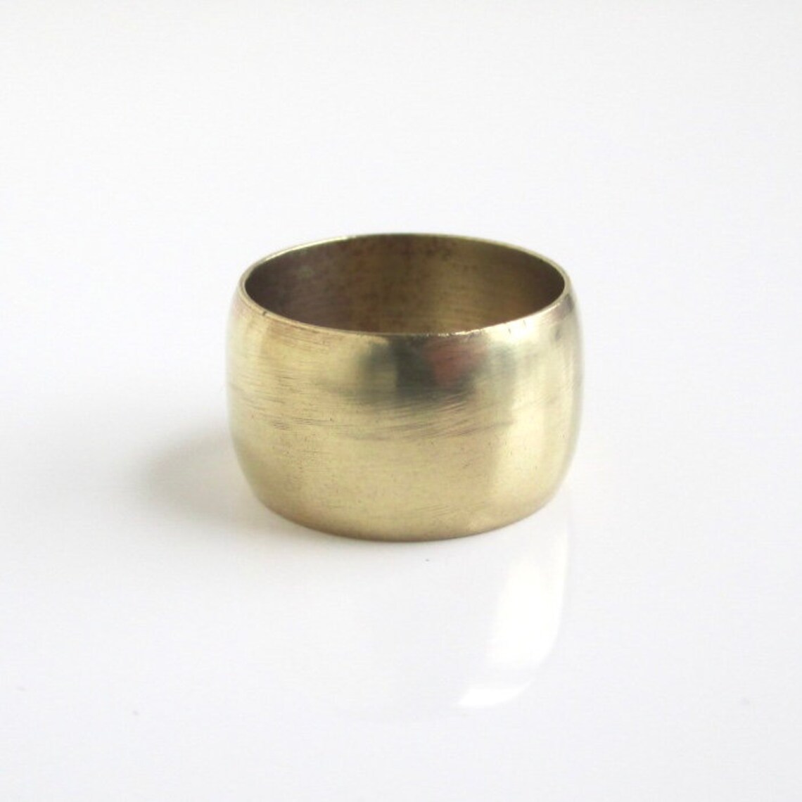 Wide Solid Brass Band / Gold Ring Vintage About Size 7.25 | Etsy