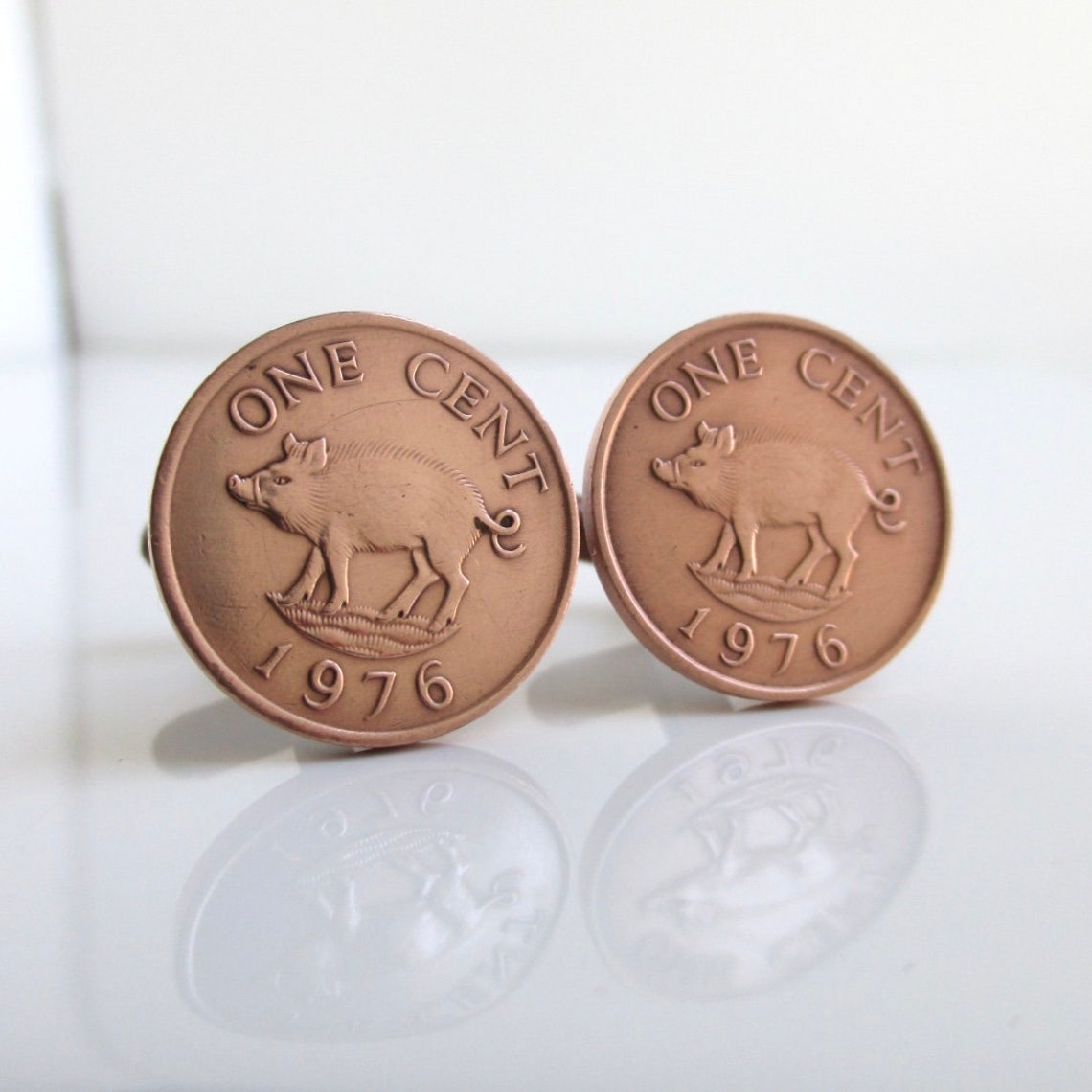 Razorback Wild Hog Coin Cuff Links Repurposed Vintage Solid - Etsy