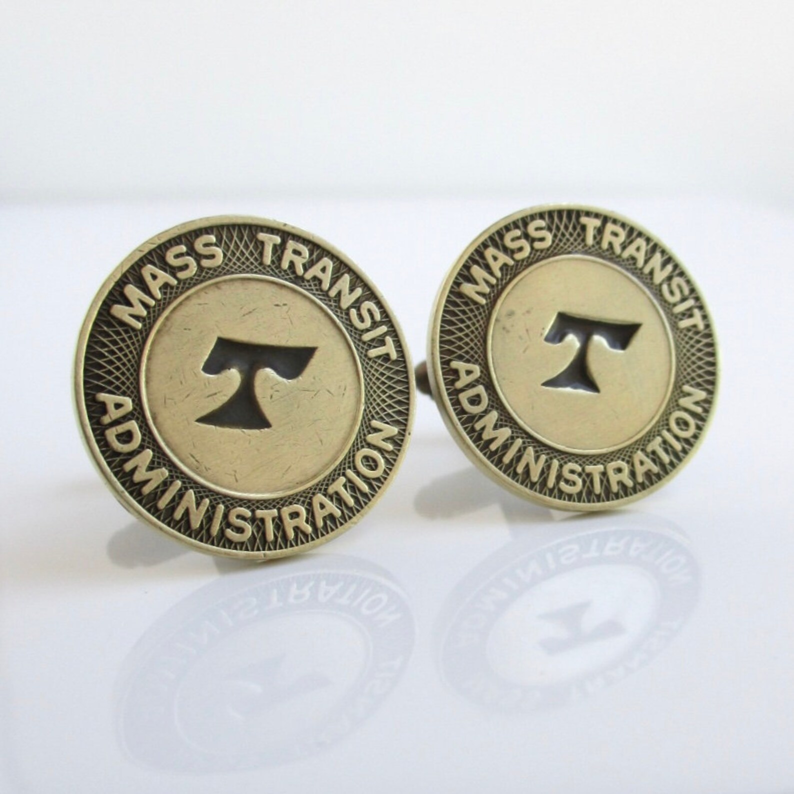 BALTIMORE Transit Token Cuff Links - Repurposed Vintage Maryland Gold ...