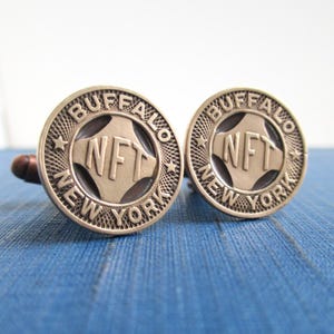 Buffalo, NY Token Cuff Links - Repurposed Vintage 1950's Solid Bronze ...