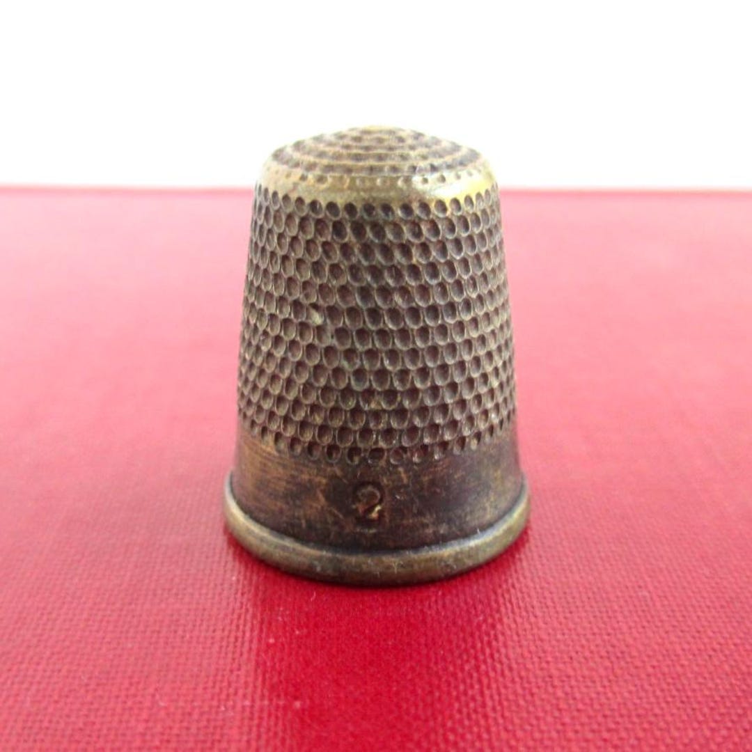 Solid Brass Thimble - Vintage, 16.5mm Inside Diameter (unpolished ...
