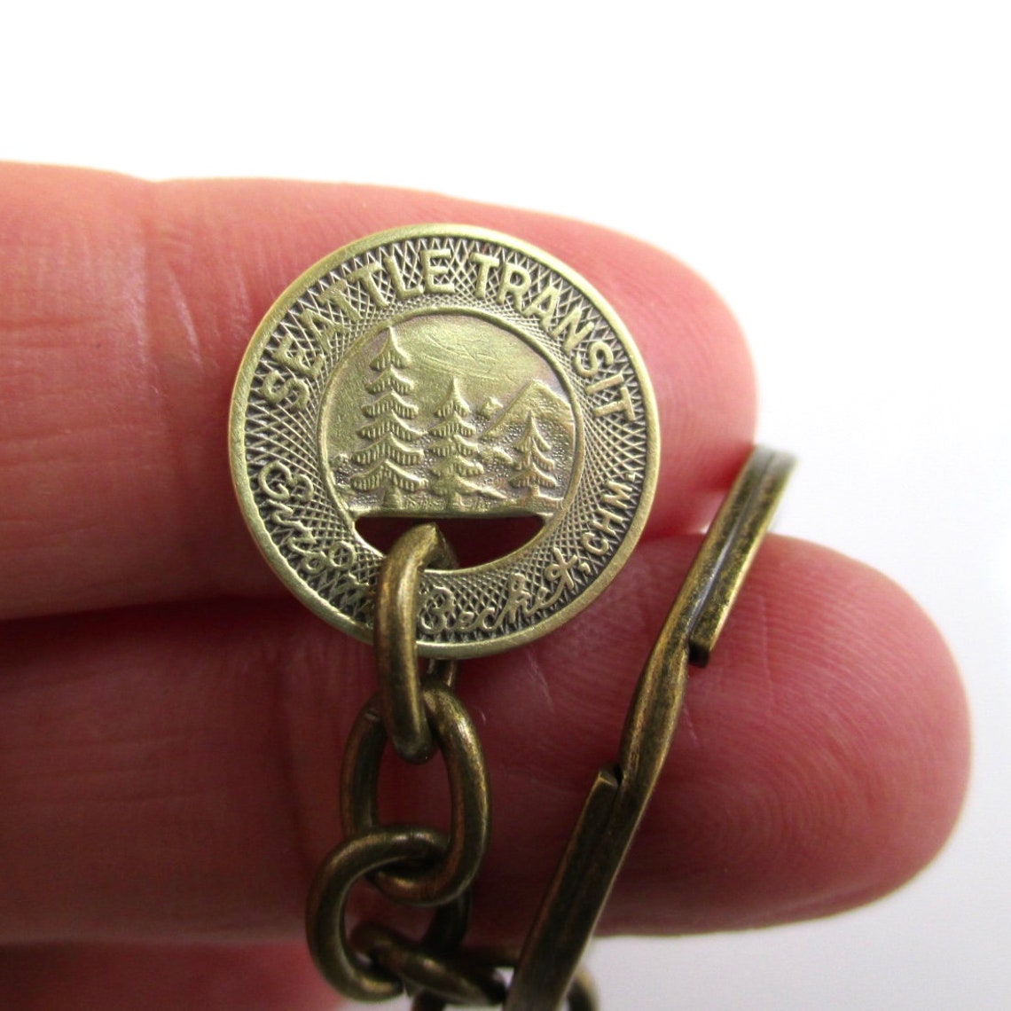 SEATTLE Transit Token Keychain Repurposed Vintage 1940's - Etsy