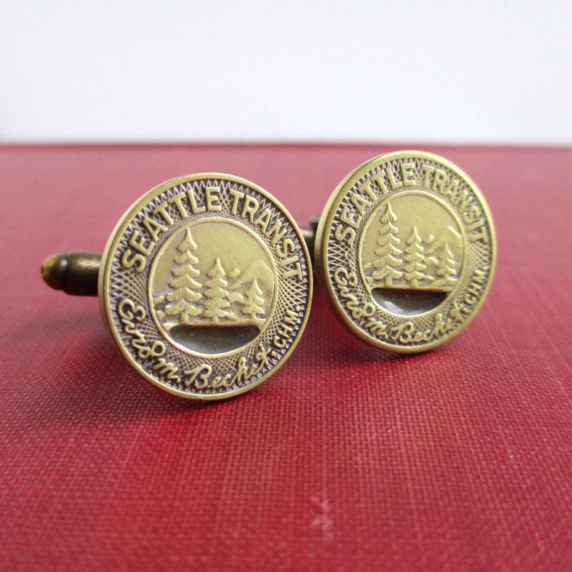 SEATTLE Transit Token Cuff Links Repurposed Vintage Solid - Etsy