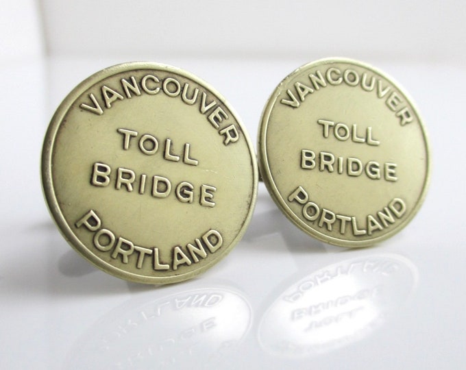 Vancouver / Portland Toll Bridge Token Cuff Links - Repurposed Vintage ...