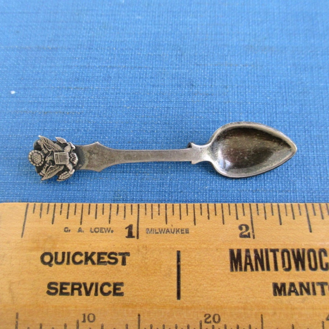 Sterling Silver Spoon Pin W/ Great Seal of the United States - Vintage ...