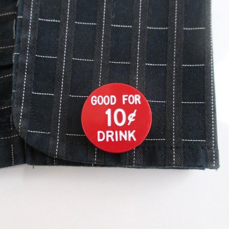 Bar Token Cuff Links Repurposed Vintage 10c Drink Tokens - Etsy