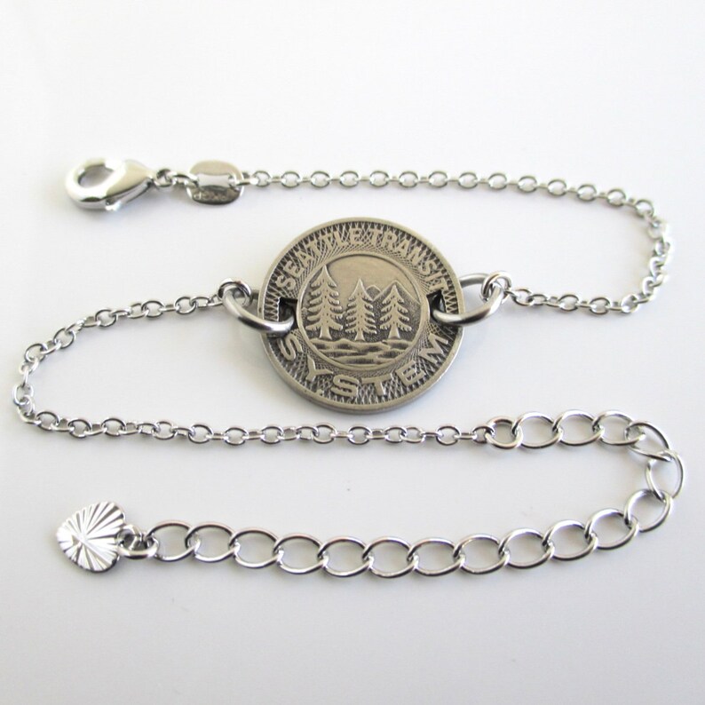 SEATTLE Transit Token Bracelet Repurposed Vintage 1940's | Etsy