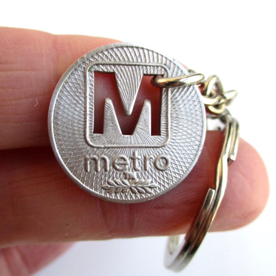 D.C. Metro Token Keychain Repurposed Vintage Nation's - Etsy