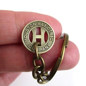 HOUSTON Transit Token Keychain - Repurposed Vintage Coin Key Chain ...