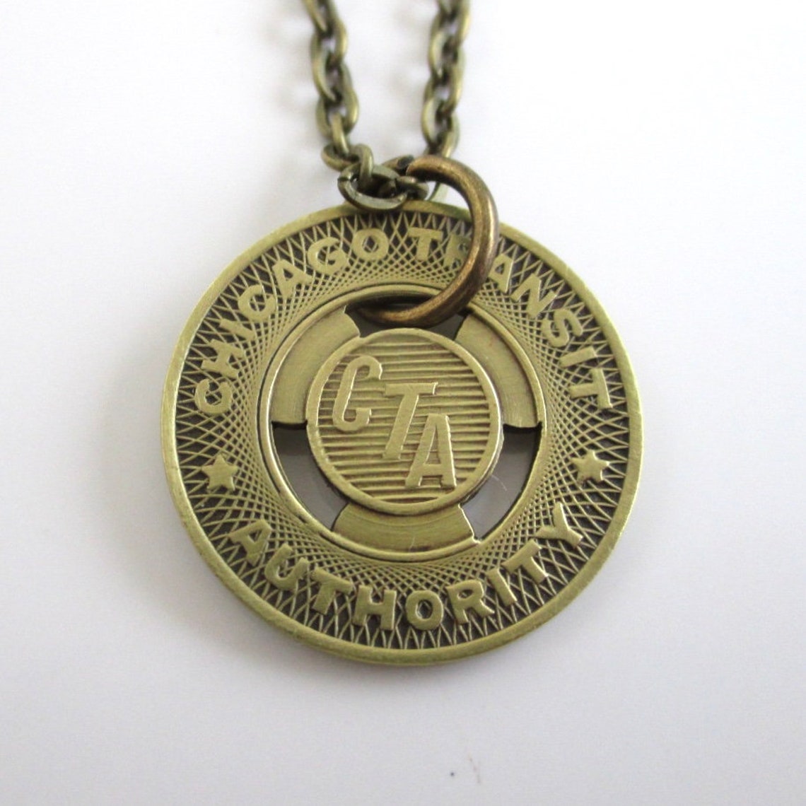 CHICAGO CTA Transit Token Necklace Repurposed Vintage - Etsy