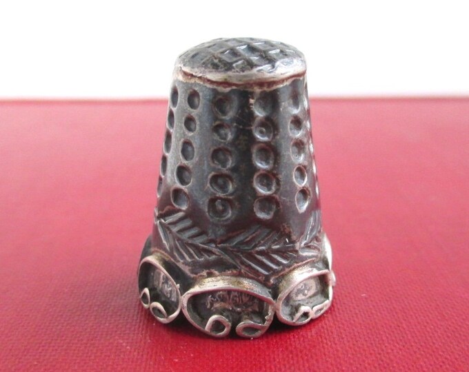 Big Open Top Thimble / Tailor's Thimble Vintage / Antique Dark Steel or ...