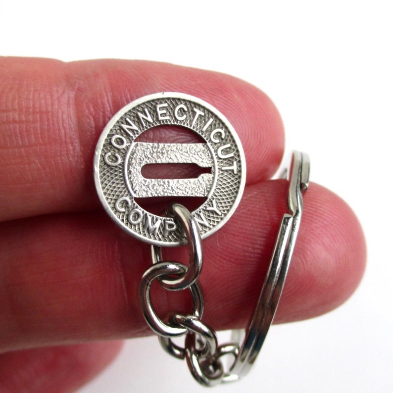 New Haven Connecticut Transit Token Keychain - Repurposed Vintage Coin ...