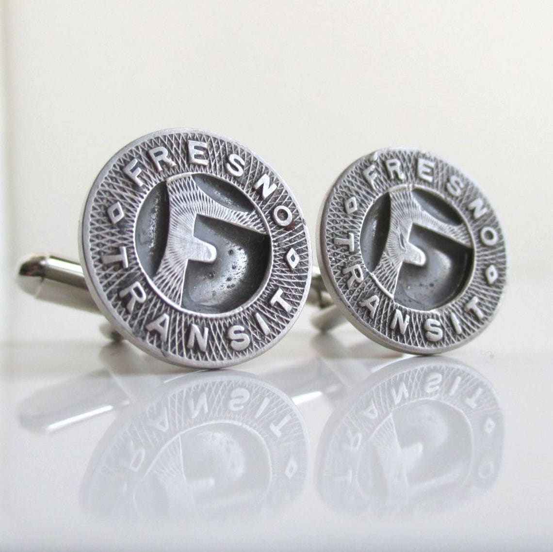 FRESNO Transit Token Cuff Links Repurposed / Upcycled - Etsy