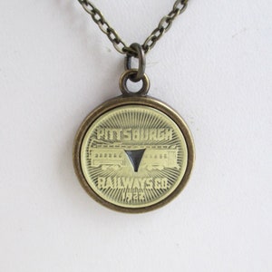 PITTSBURGH Railways Token Pendant Necklace - Repurposed 1922 Vintage ...