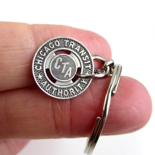 CHICAGO CTA Transit Token Necklace Repurposed Vintage - Etsy