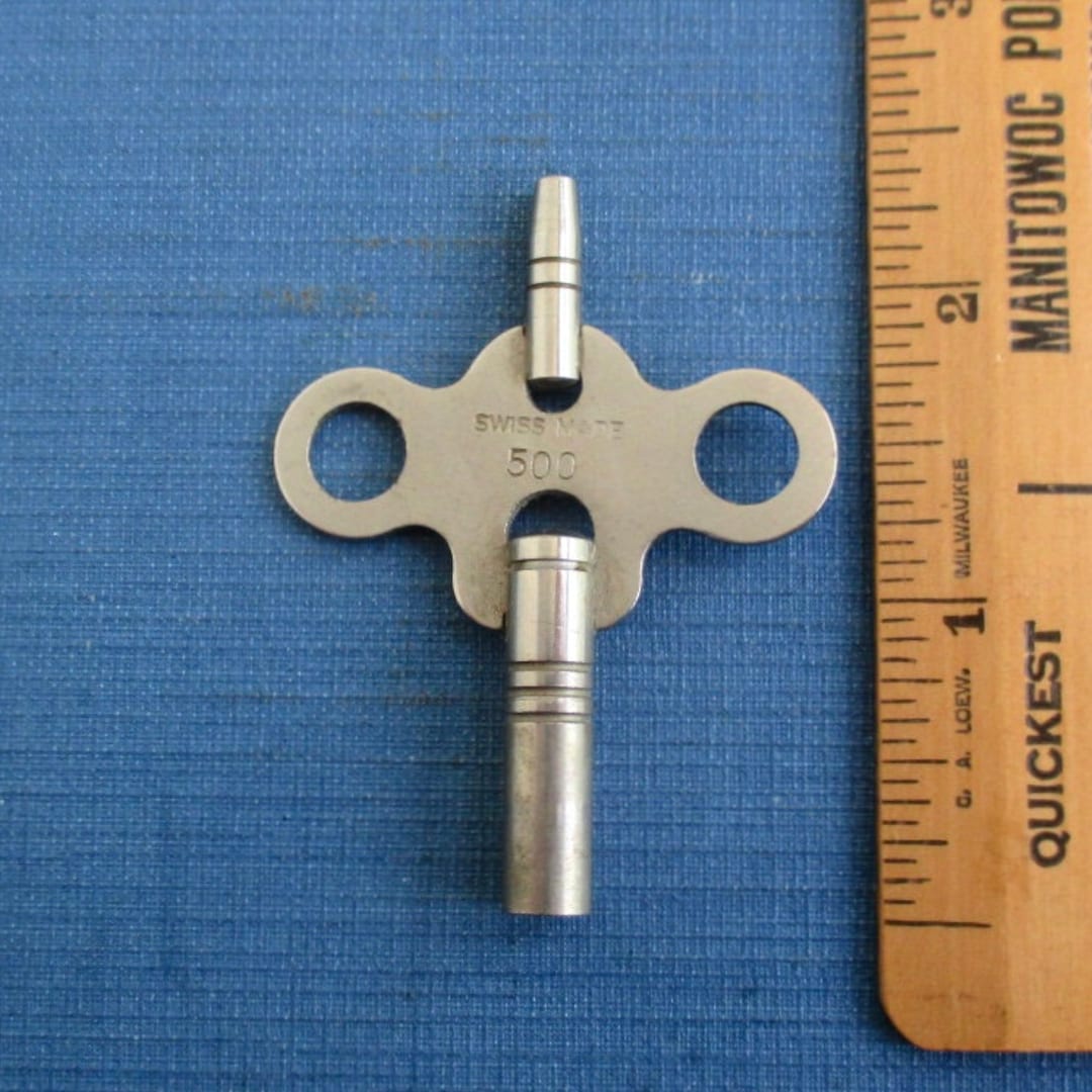 Clock Winding Key - Vintage, Marked Swiss Made 500, Double Bit - Etsy