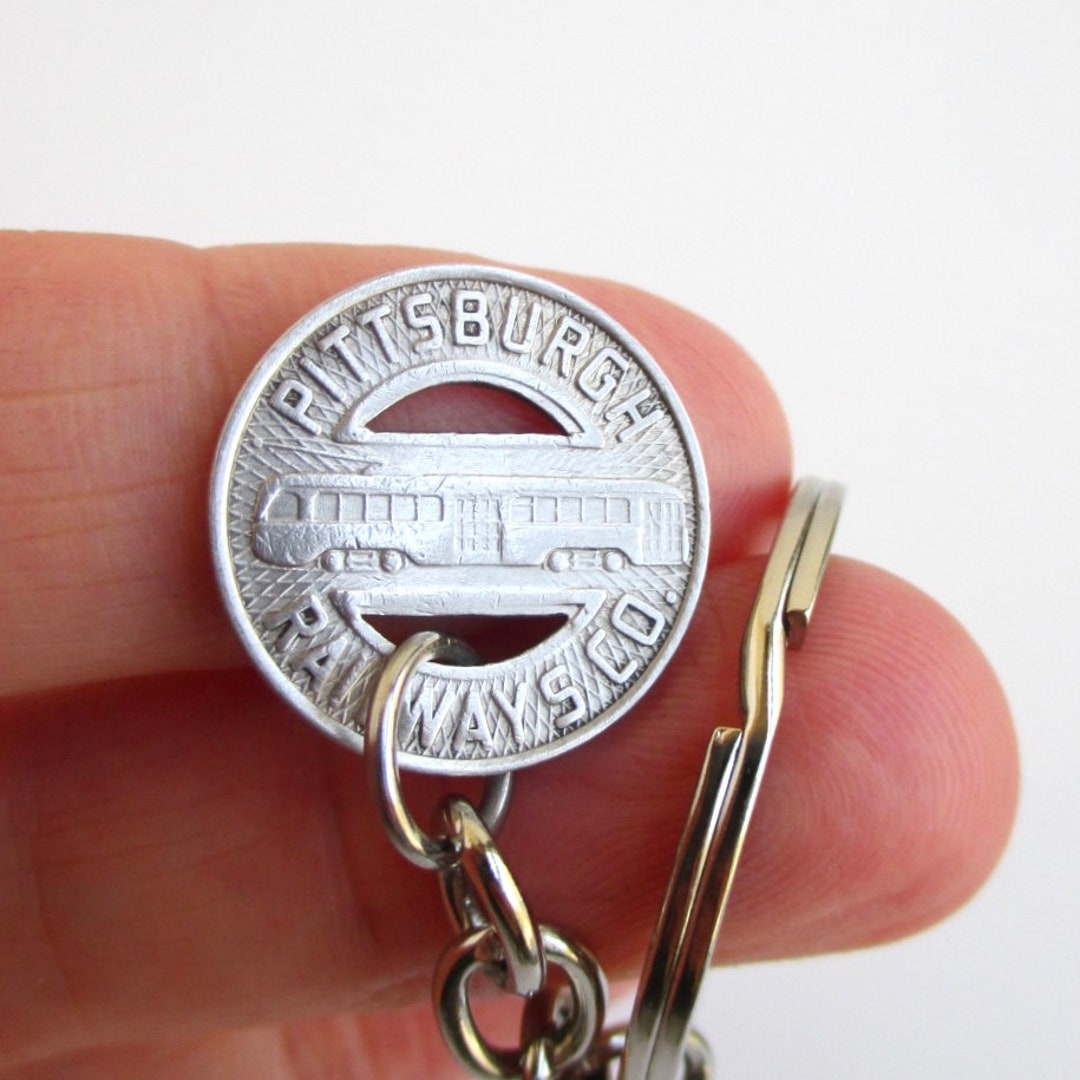 PITTSBURGH Railway Token Keychain Repurposed Vintage Transit - Etsy